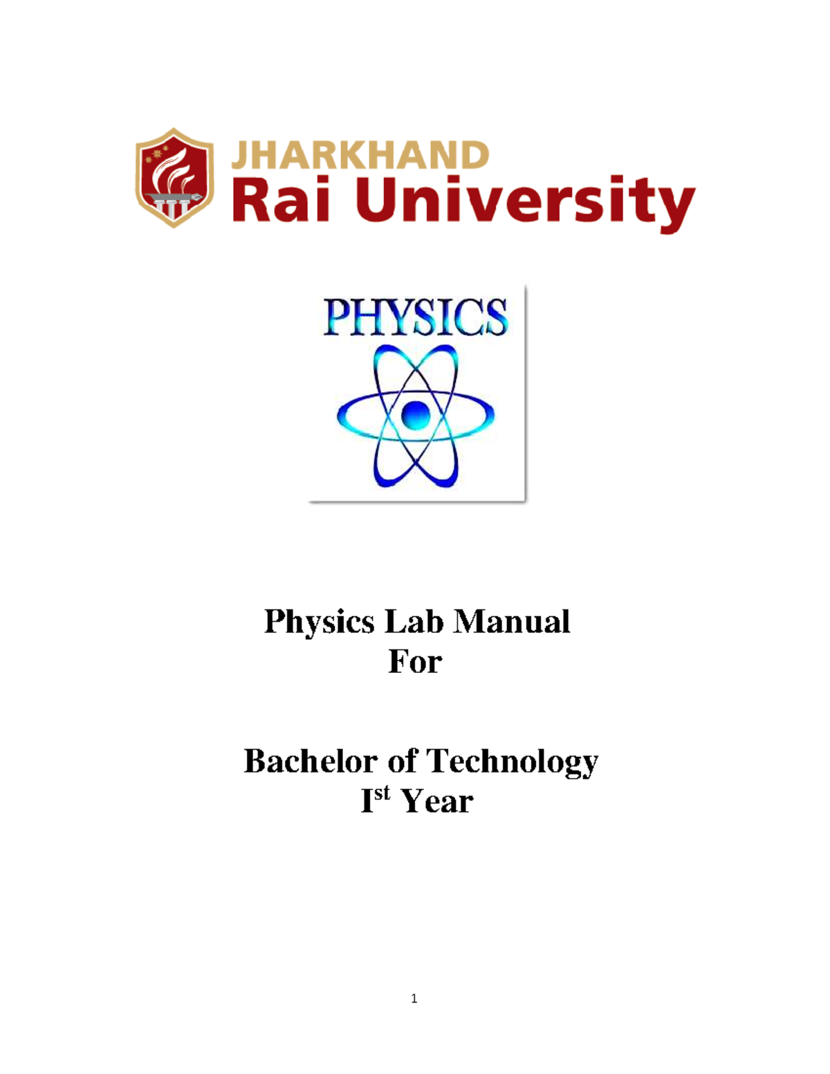 Physics Lab Manual for B.Tech 1st Year: Experiments Overview - Studocu