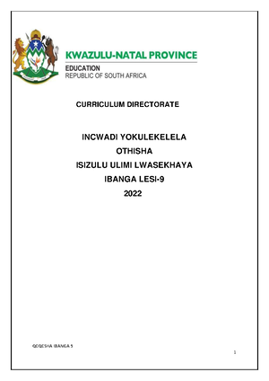 [Solved] Zulu essay - IsiZulu - First Additional Language - Mandatory ...