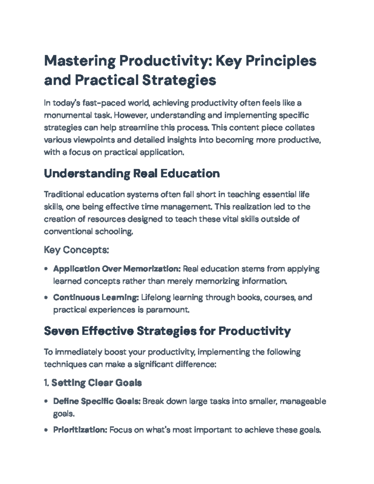 Strategies for Mastering Productivity in Modern Life - Mastering ...