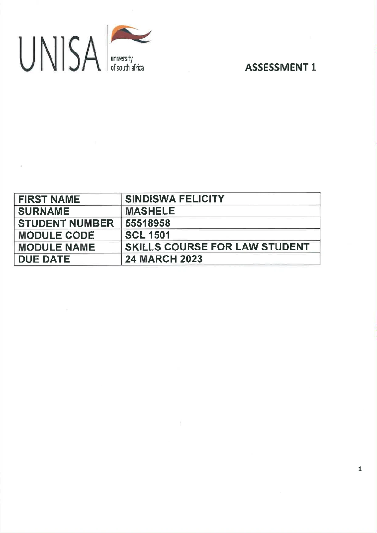 SCL1501 Assignment 1 2025: Social Contract & Banking Education Analysis ...
