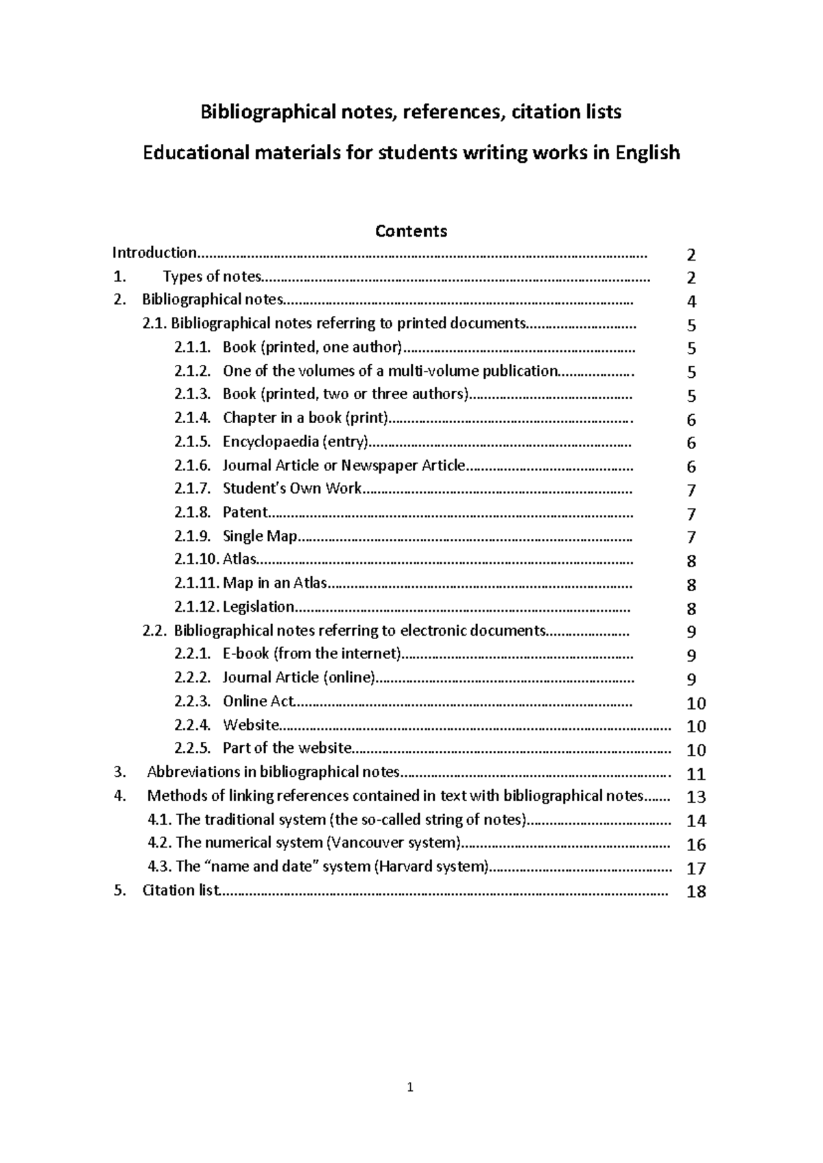 Bibliographic Notes & Citation Guidelines (ENG 101) - Studocu