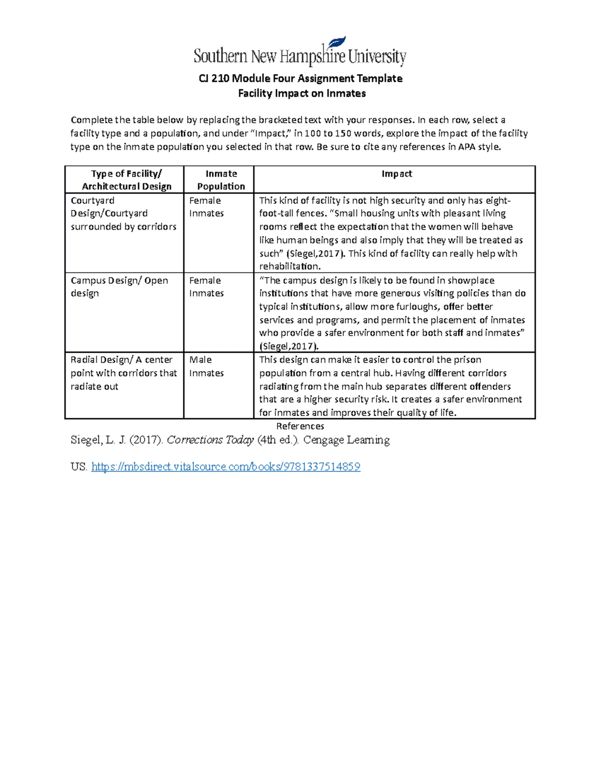 5-2 Assignment - n/a - CJ 210 Module Five Assignment Template Systemic ...