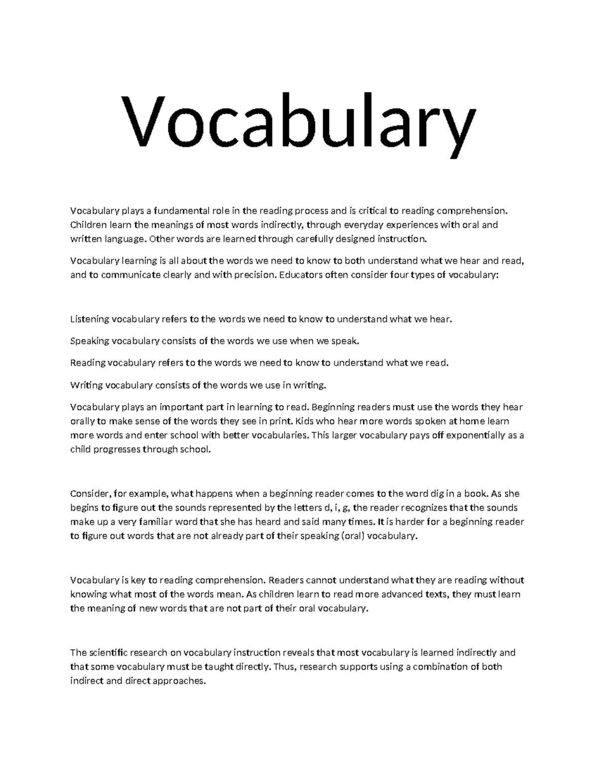 English Language Proficiency: Vocabulary & Context Clues Overview - Studocu