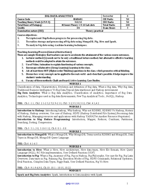 BCSL606-MLL - Course Syllabus - Machine Learning lab Semester 6 Course ...