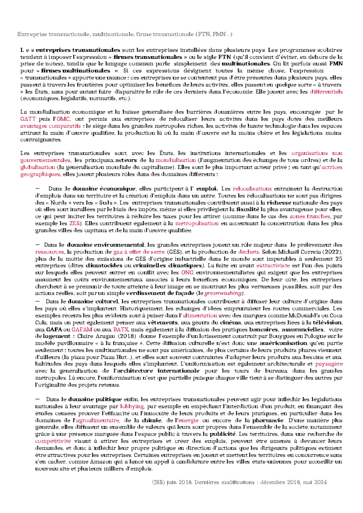 Article Géo Confluences - FTN OK - Entreprise transnationale ...
