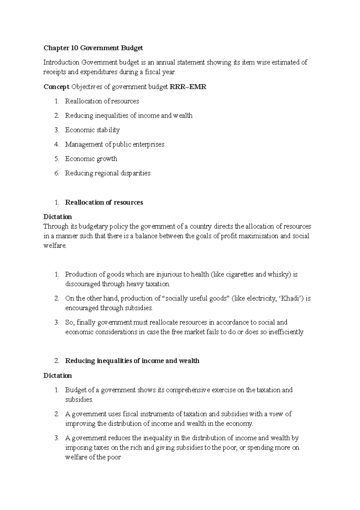 Government Budget Overview: Key Concepts and Implications - Studocu