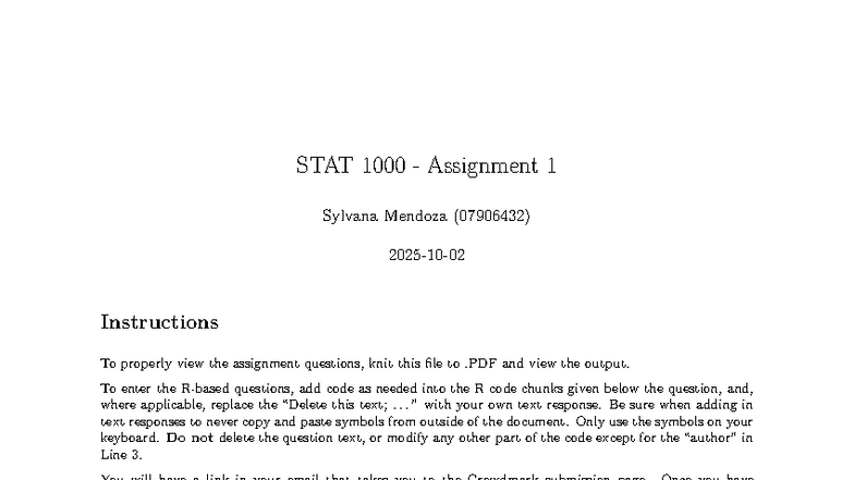 STAT 2024 Assignment 1: Golf Data Analysis by Sylvana Mendoza - Studocu