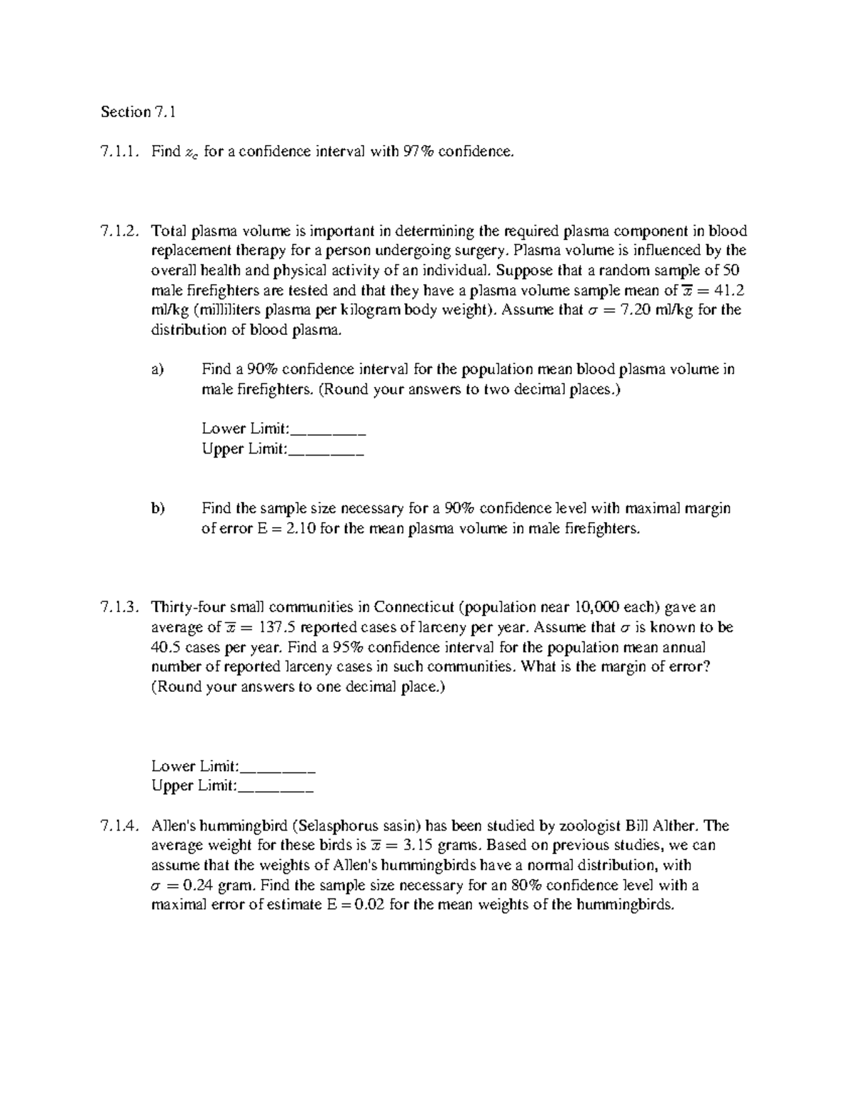 Master File - Statistics Confidence Intervals and Hypothesis Tests - 7. ...