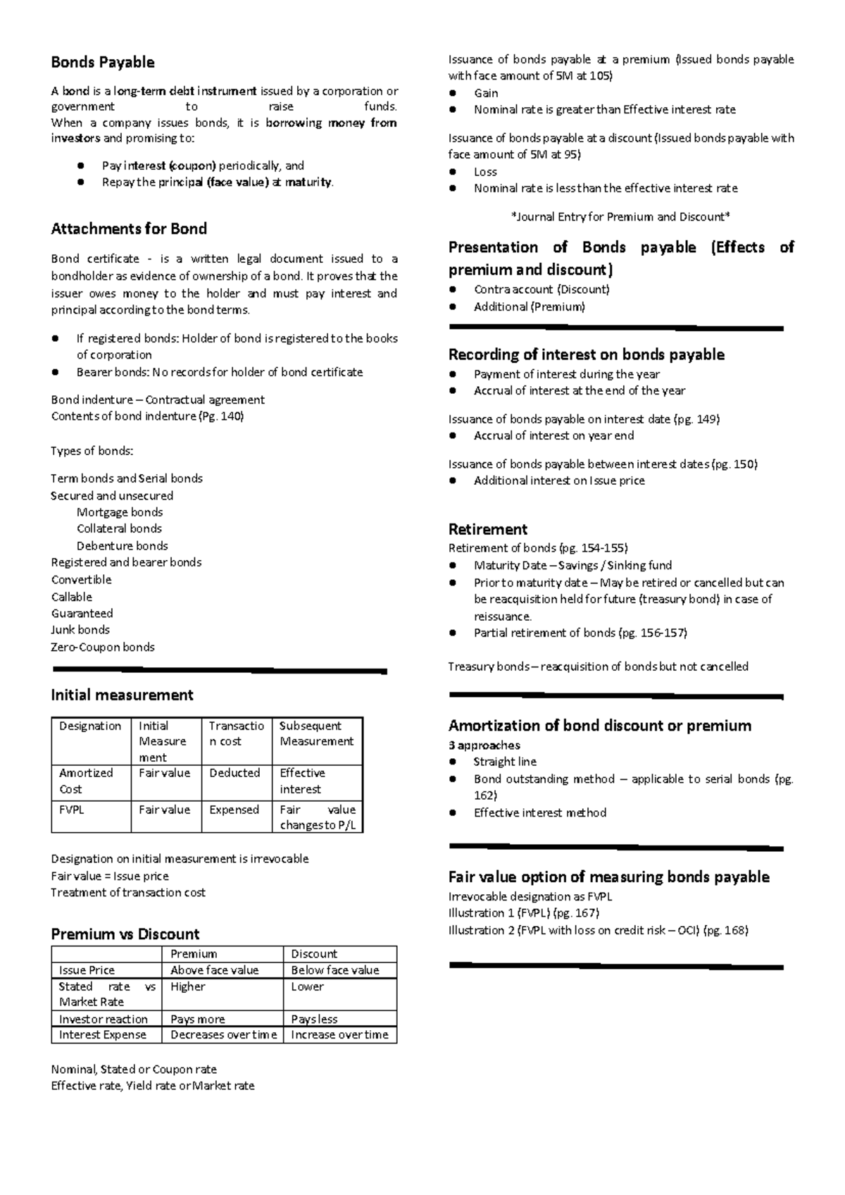 Bonds Payable - Key Concepts and Problem Analysis - Studocu