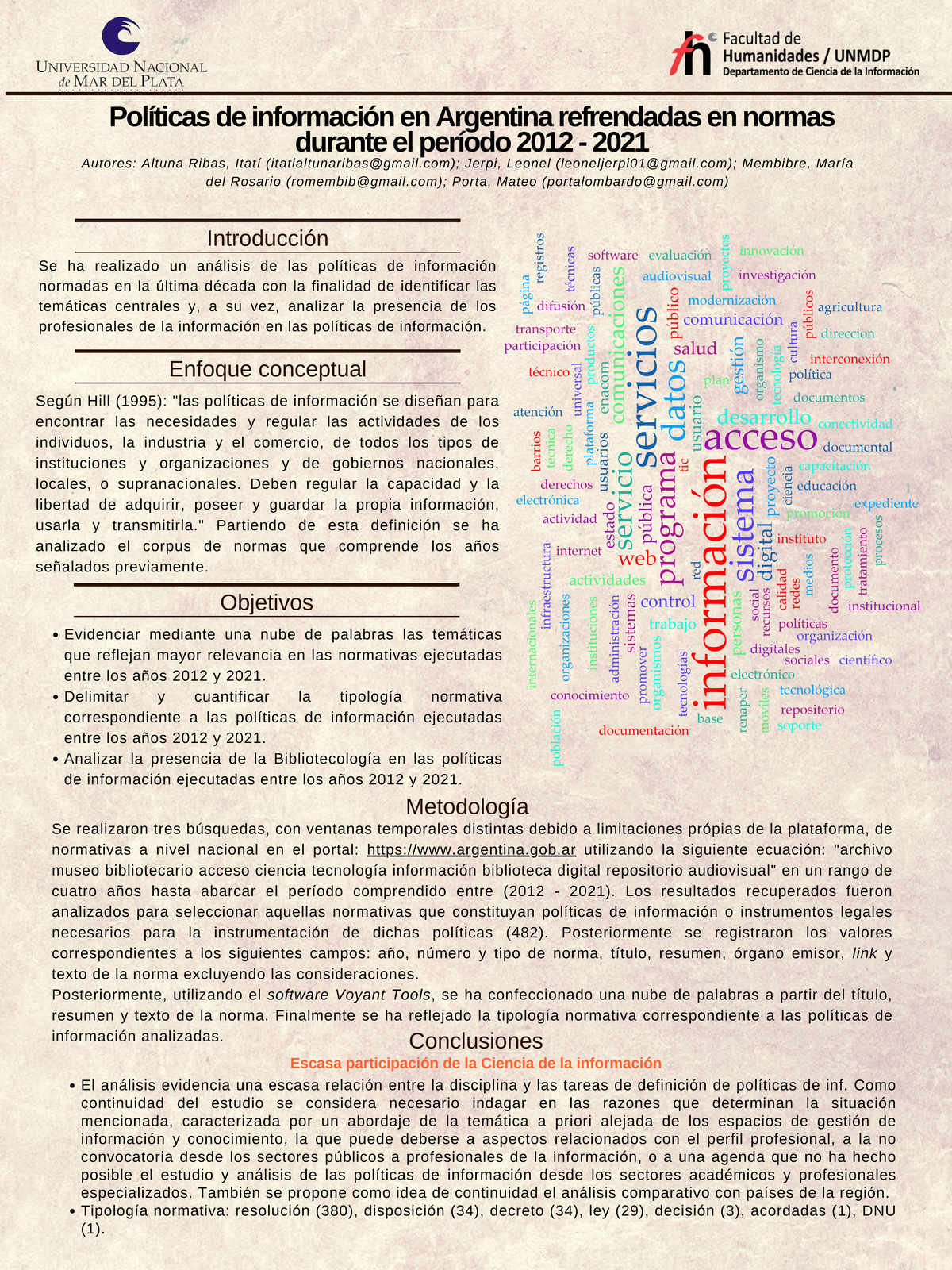 Políticas de Información en Argentina (2012-2021) - Poster Científico ...