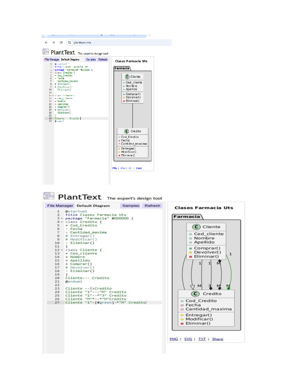 Clase 01 - trabajo de progamacion - planttext PlantText The expert's ...