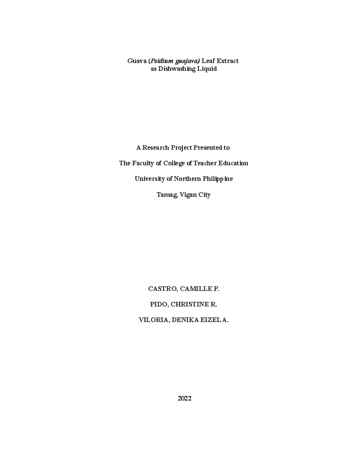 7 The Effect of Guava Leaf Extract as a Dishwashing Liquid - Guava ...