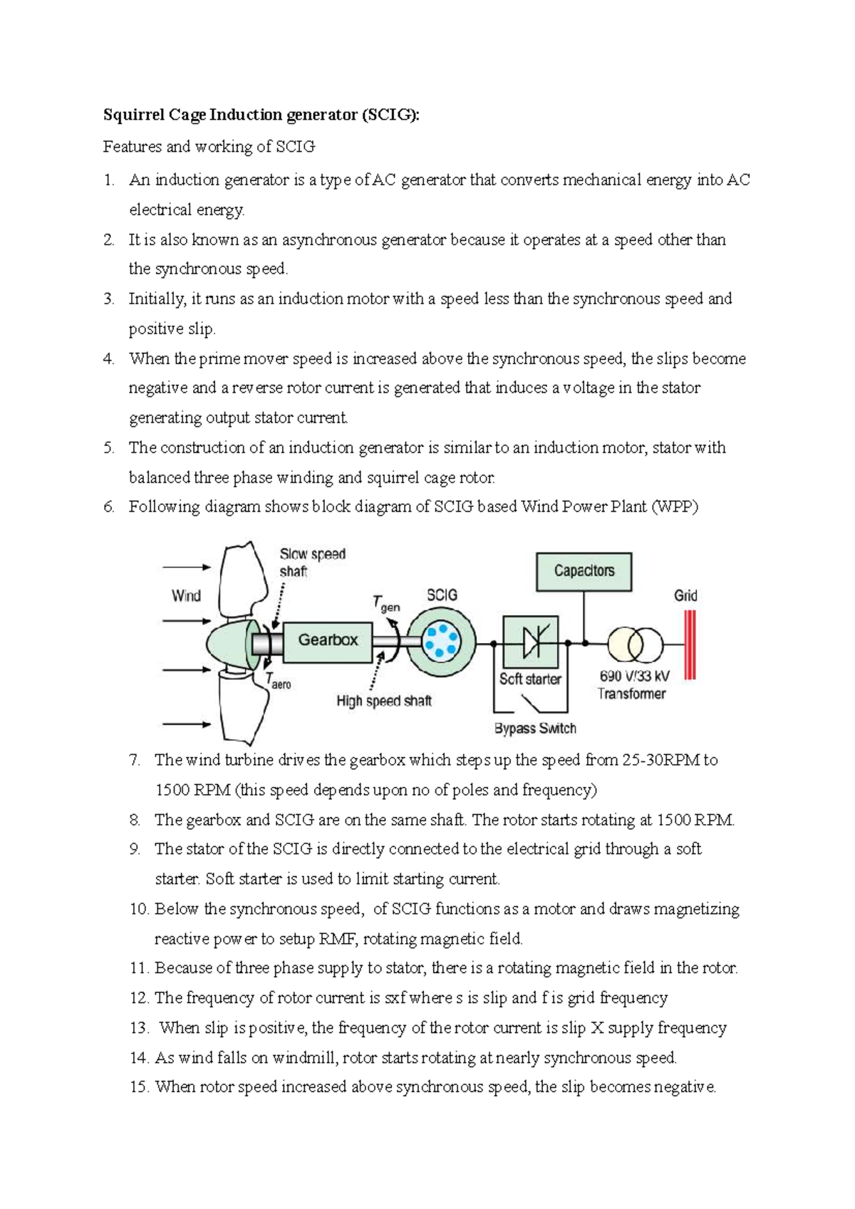 Generators - SCIG and DFIG: Features, Working, and Comparisons - Studocu