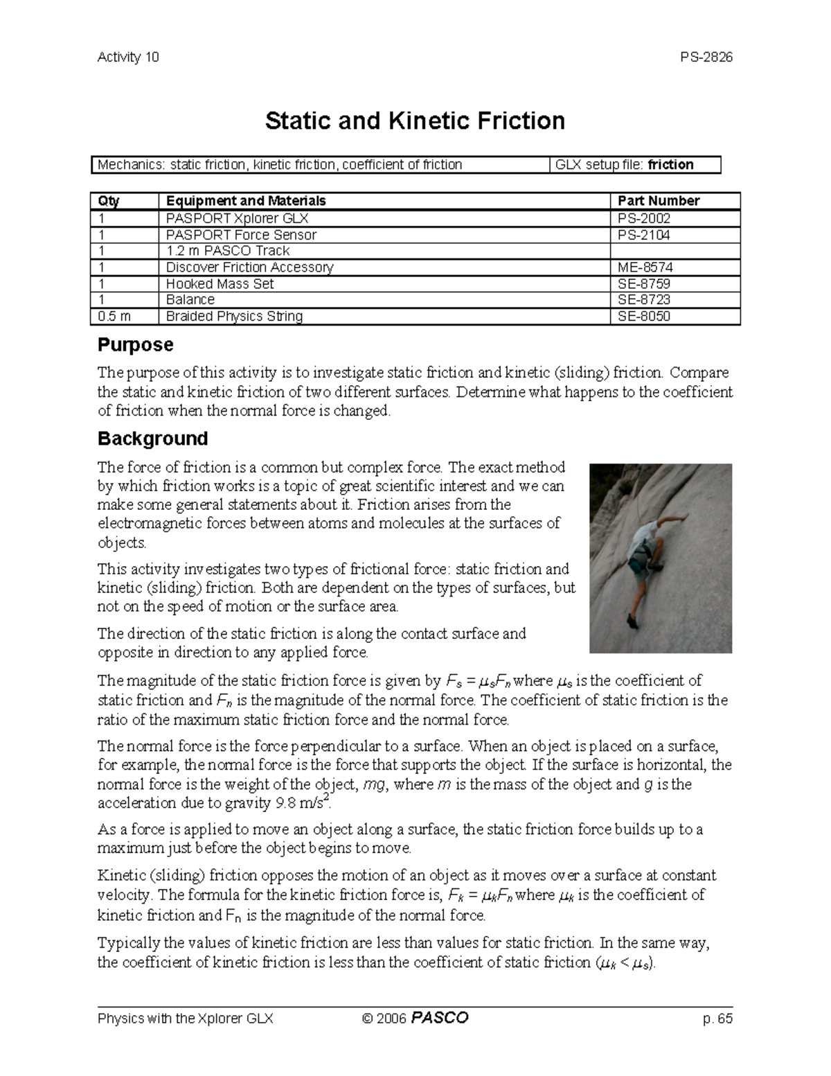 Static and Kinetic Friction Experiment 2 - PS-2826 Lab Activity - Studocu