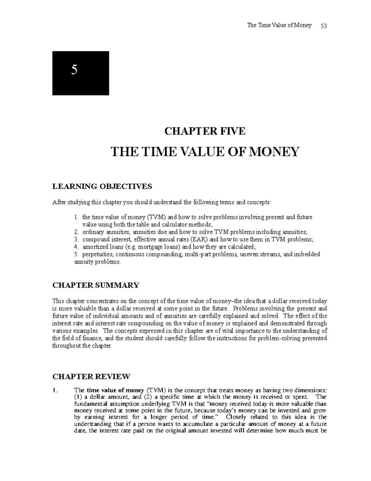 Test Bank - 5 CHAPTER FIVE THE TIME VALUE OF MONEY LEARNING OBJECTIVES ...