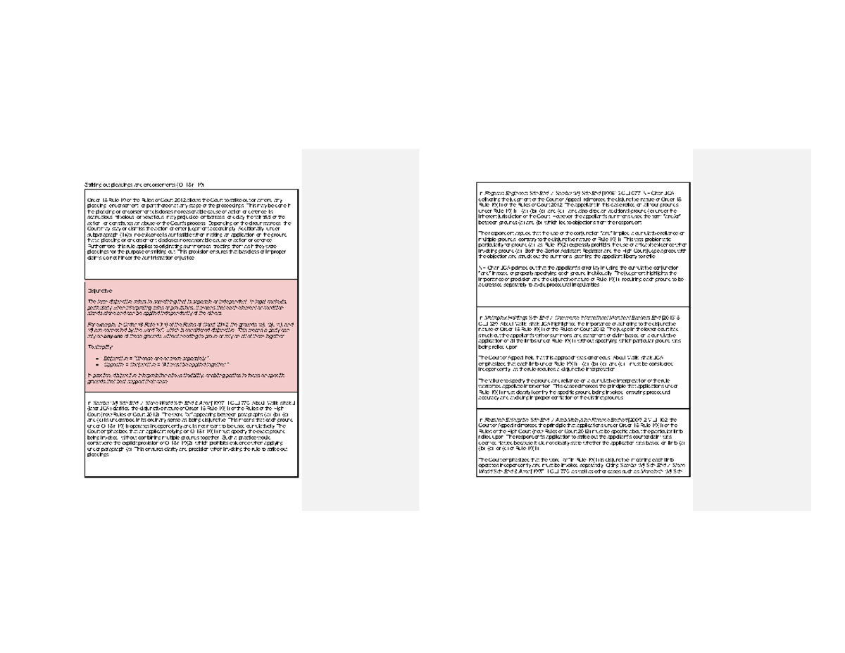 Order 18 Rule 19: Striking Out Pleadings & Endorsements Overview - Studocu