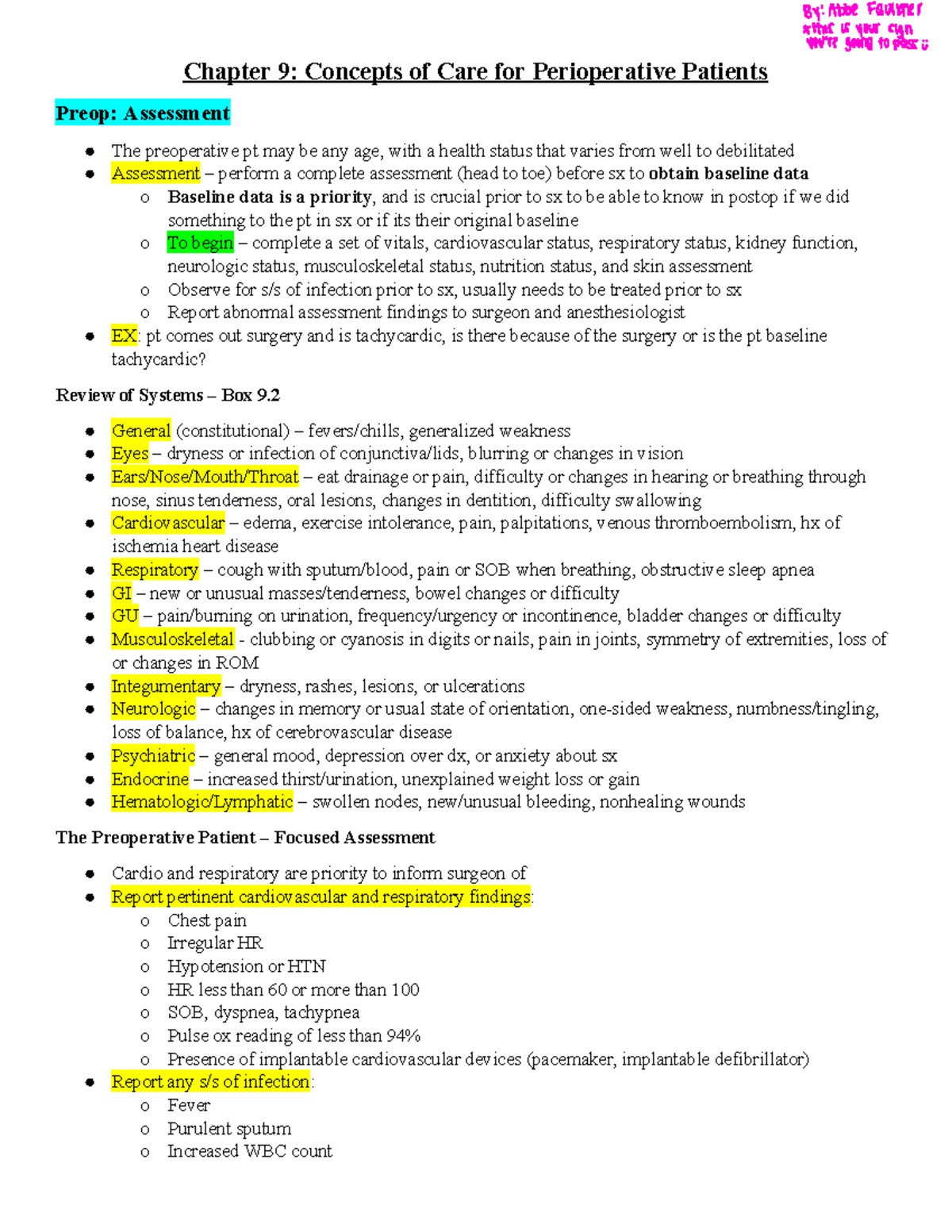 Chapter 9: Concepts of Care for Perioperative Patients - AH2 Study ...