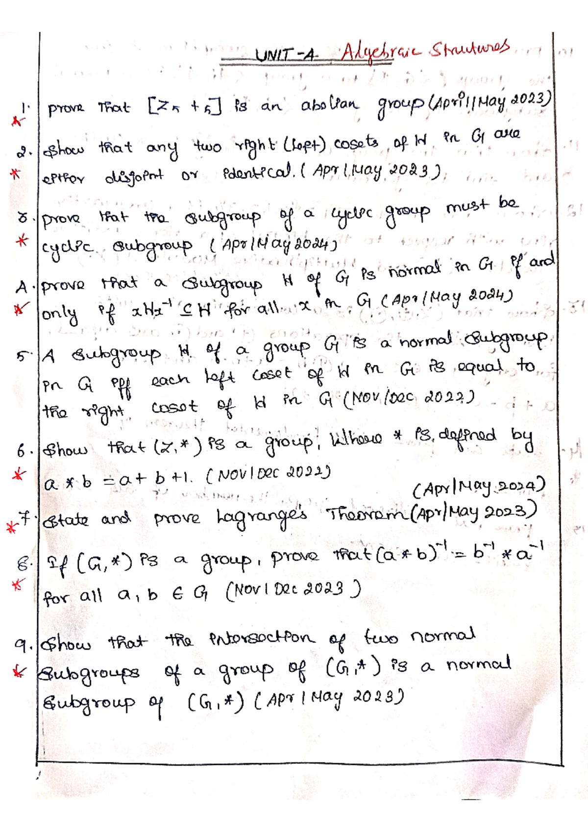 DM unit 4 - It's contains few concepts of dm unit 4 anna university - UNIT Algebraic Structures ...