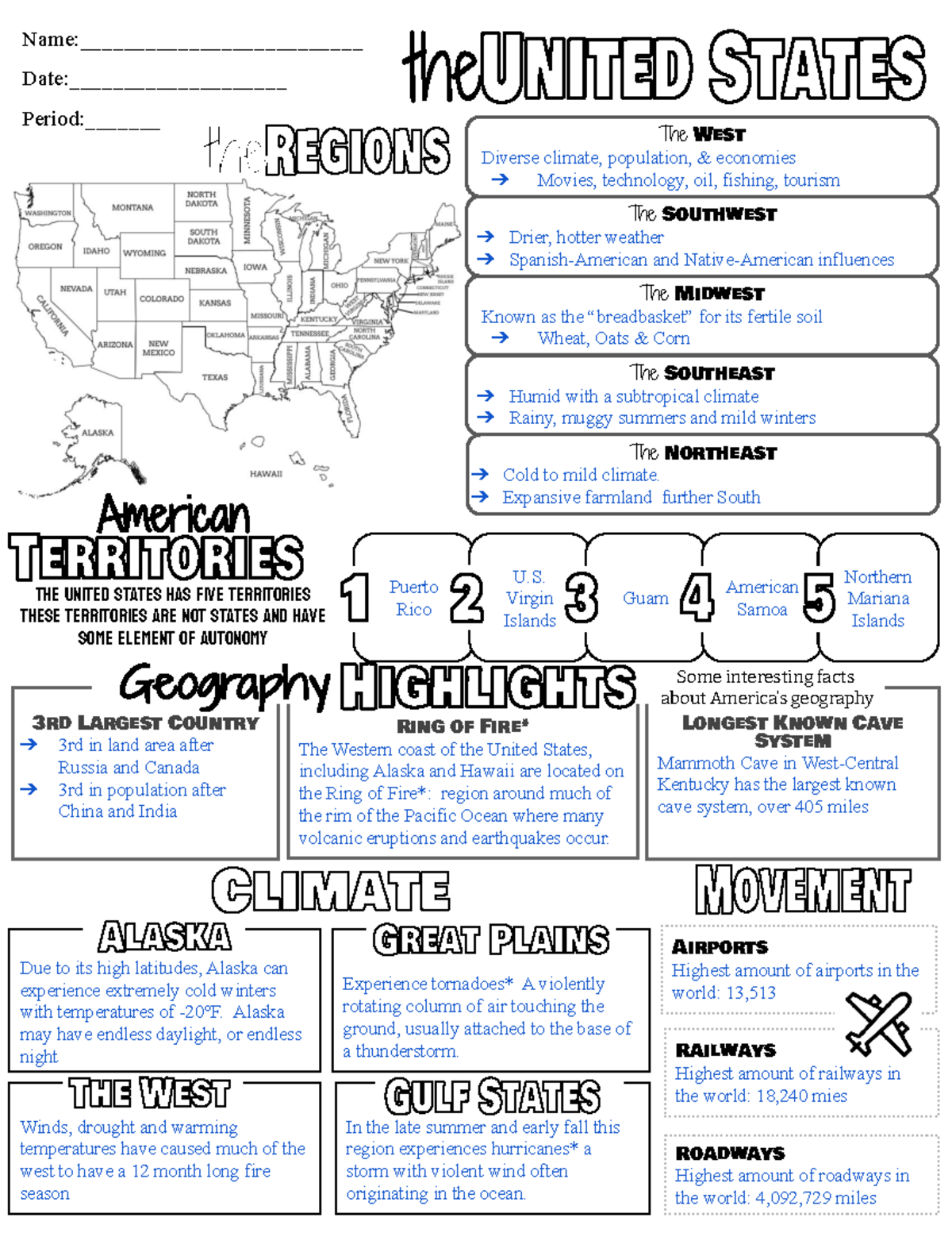 USA Geography and Cultural Overview: Key Insights and Facts - Studocu