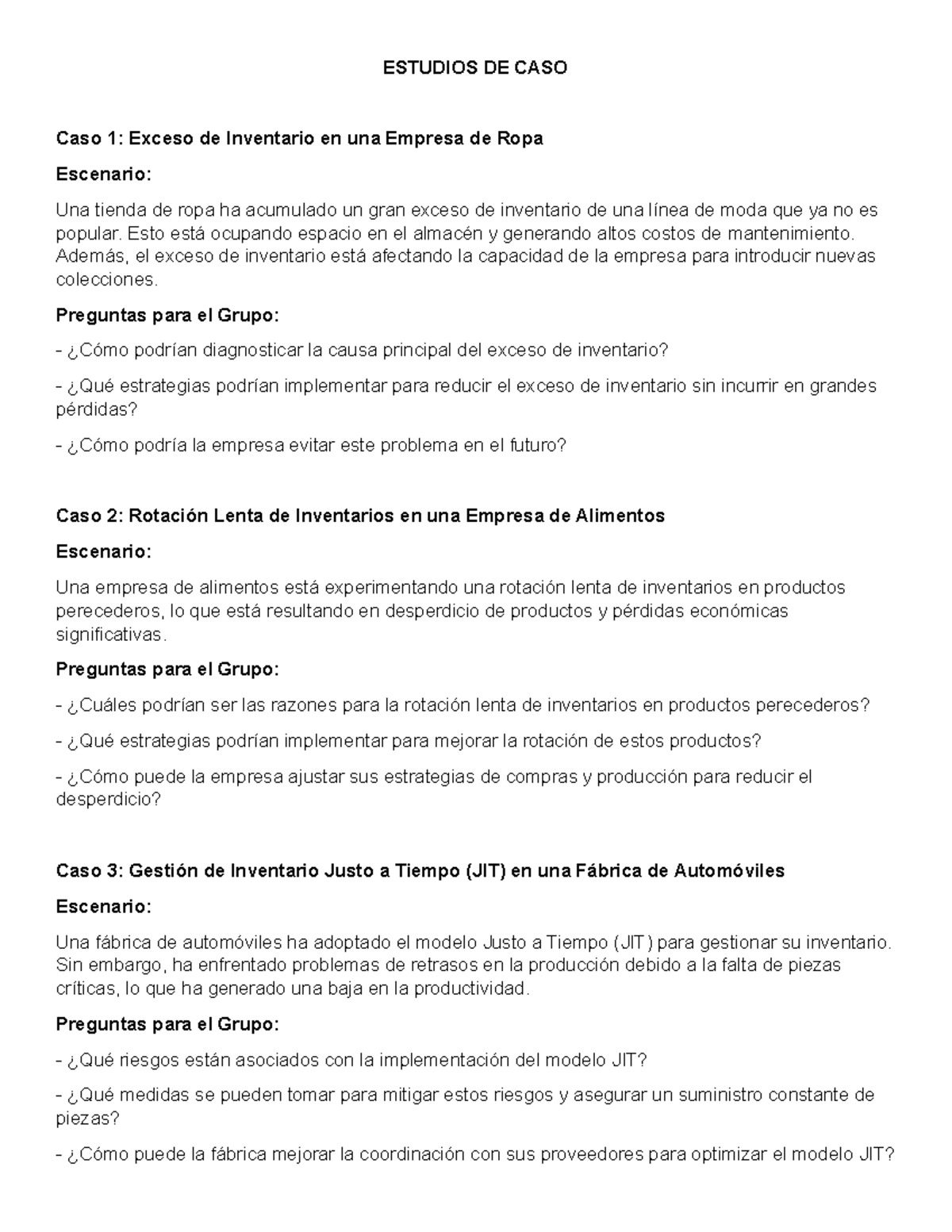Casos de Estudio en Programación Lineal: Estrategias de Inventario ...