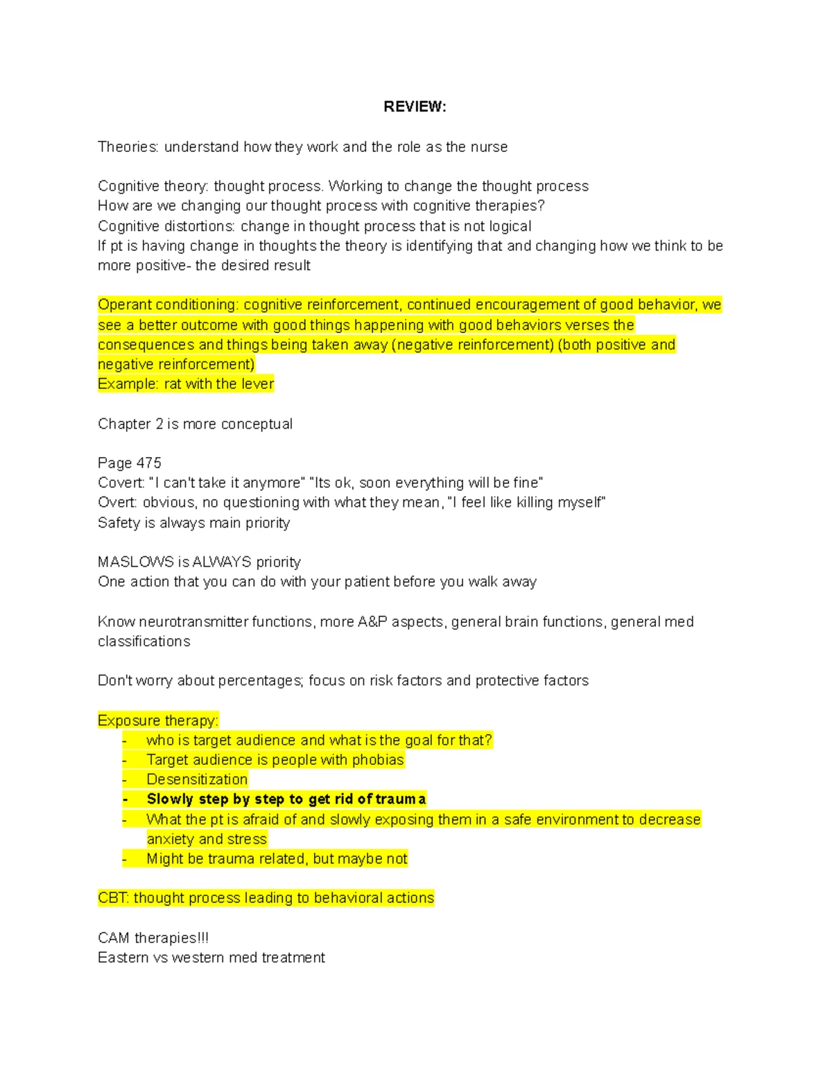 Exam 1 Quizlet - Mental Health Exam 1 – quizlet Mental Health A state ...