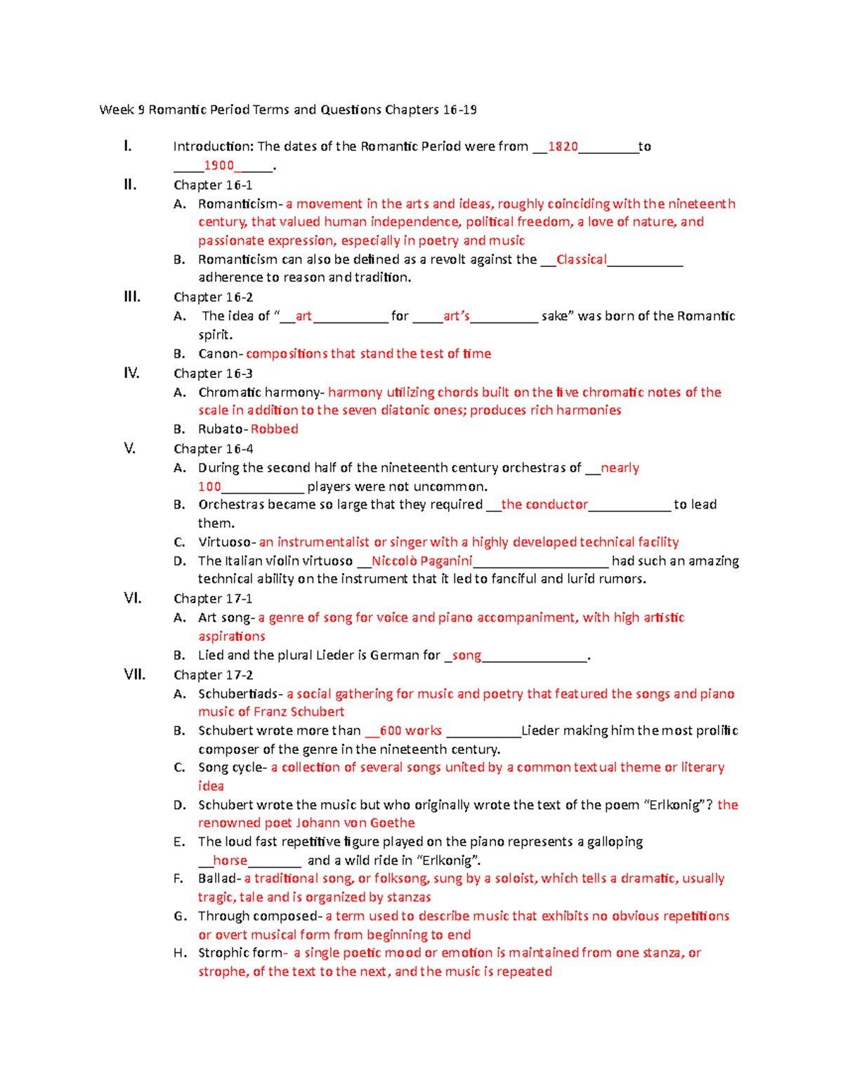 Week 9 Romantic Period Overview: Chapters 16-19 Insights and Terms ...