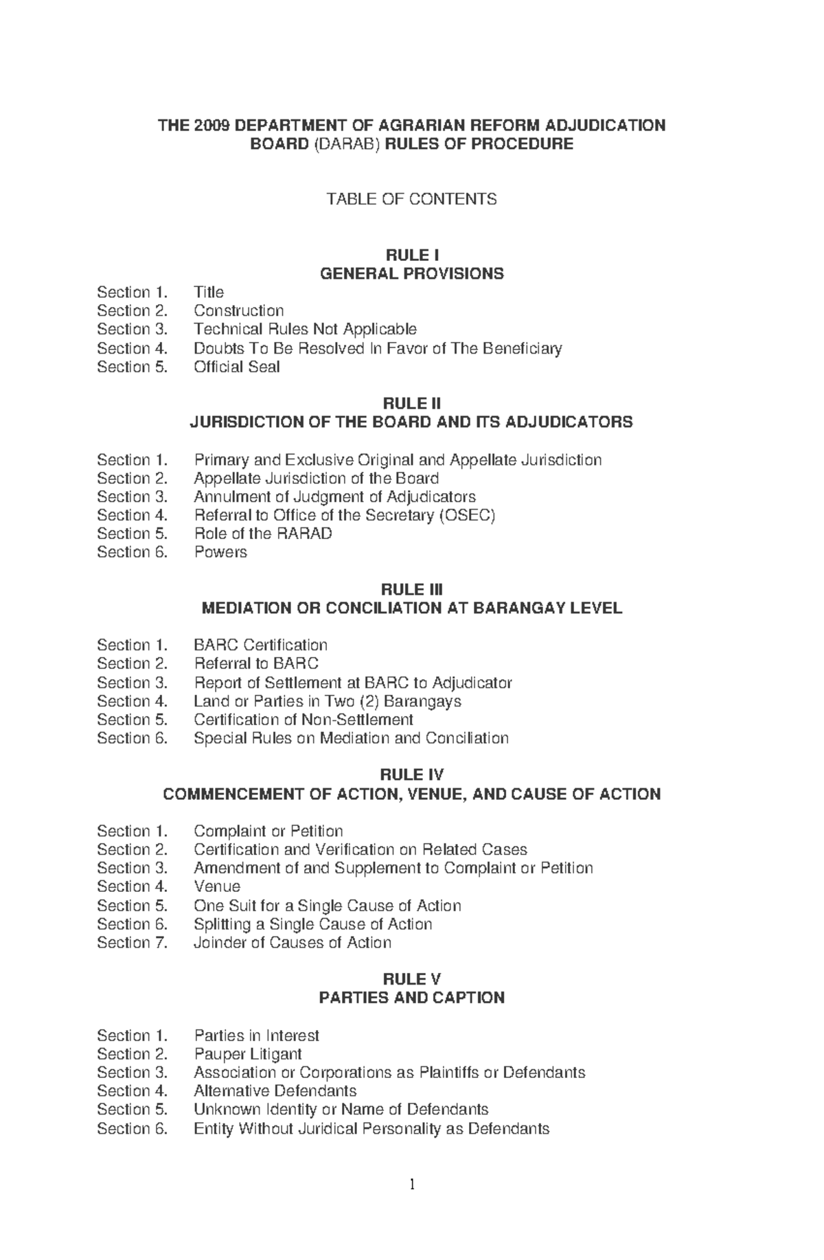 DARAB Rules of Procedure 2009: Comprehensive Overview and Guidelines ...