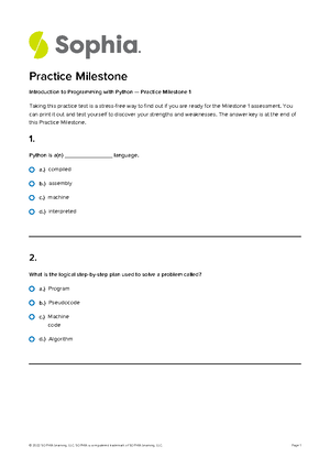 Cs1100 unit 3 practice milestone - a.) extending b.) translating c.) reproducing d.) deleting a ...