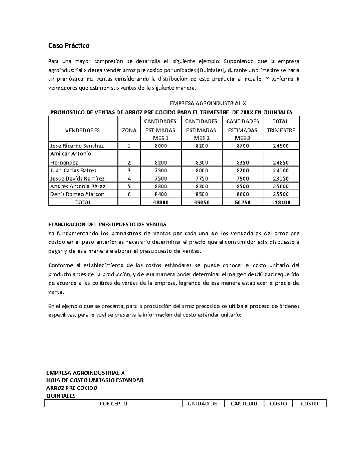 CASO Practico DE Presupuestos - Caso Práctico Para una mayor compresión se desarrolla el ...