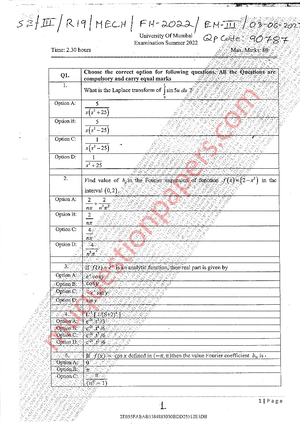 Maths 3-GV Kumbhojkar - Engineering Mathematics - Studocu