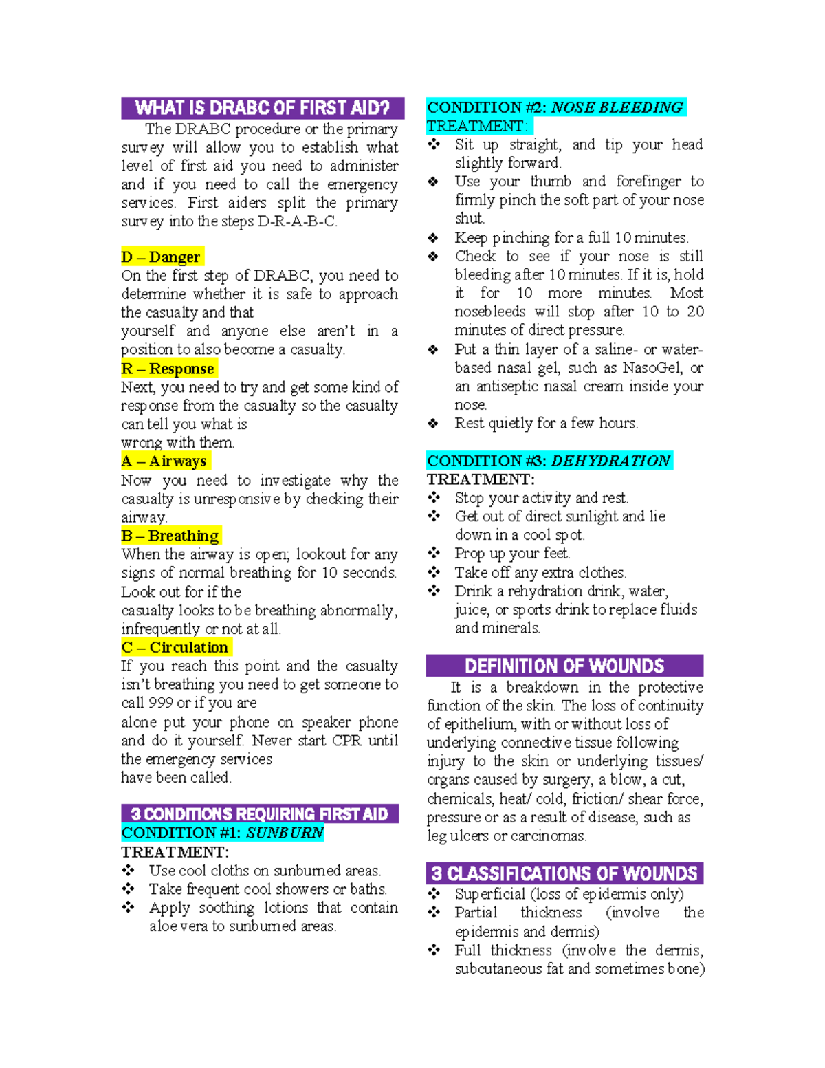Drabc OF First AID - WHATISDRABCOFFIRSTAID? The DRABC procedure or the ...