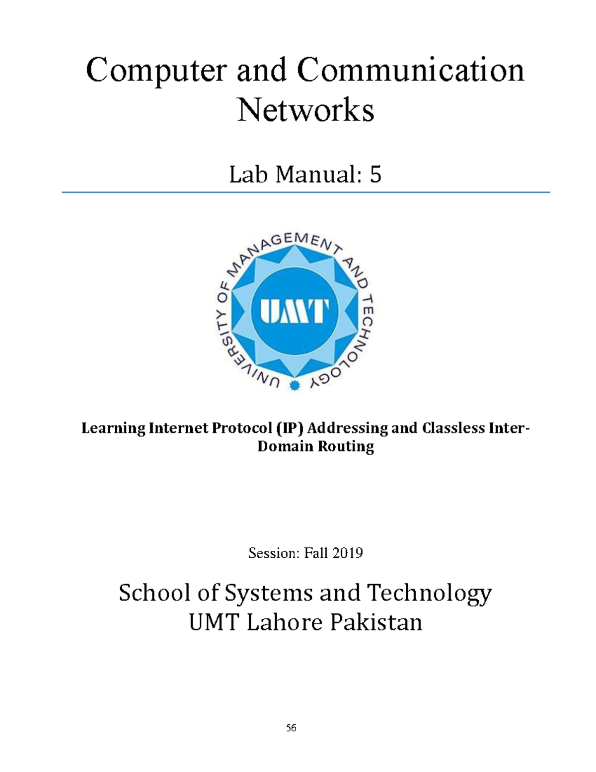 CN LAB-5 - LAB 5 IP and subnetting - Computer and Communication Networks Lab Manual: 5 Learning ...