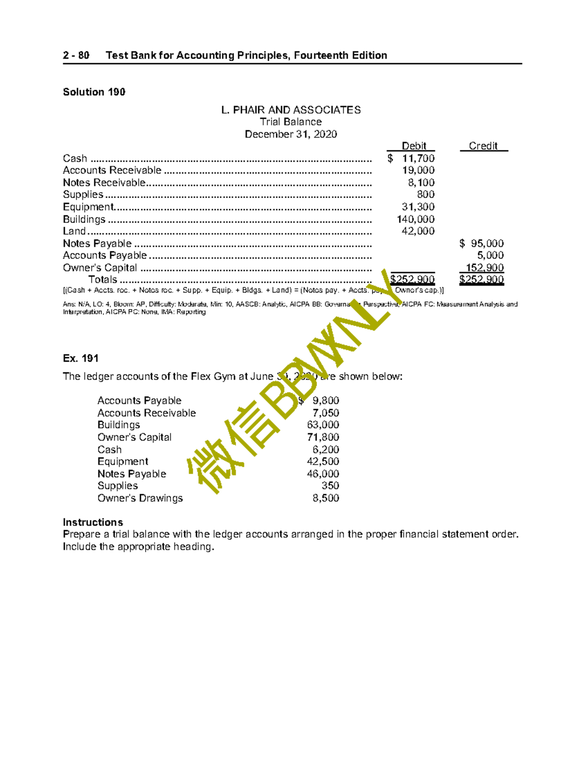 Test Bank for Accounting Principles (14th Edition) - TB 173 - Studocu