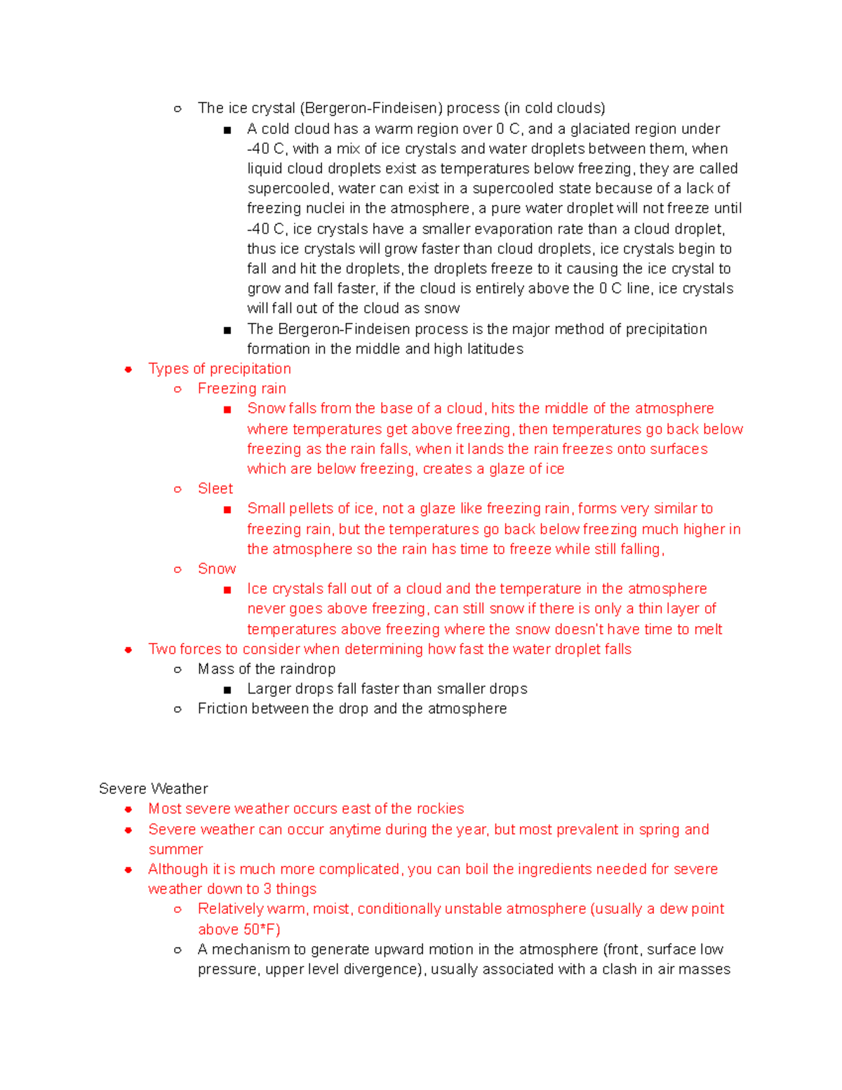 Meteorology study notes (56) - The ice crystal (Bergeron-Findeisen ...