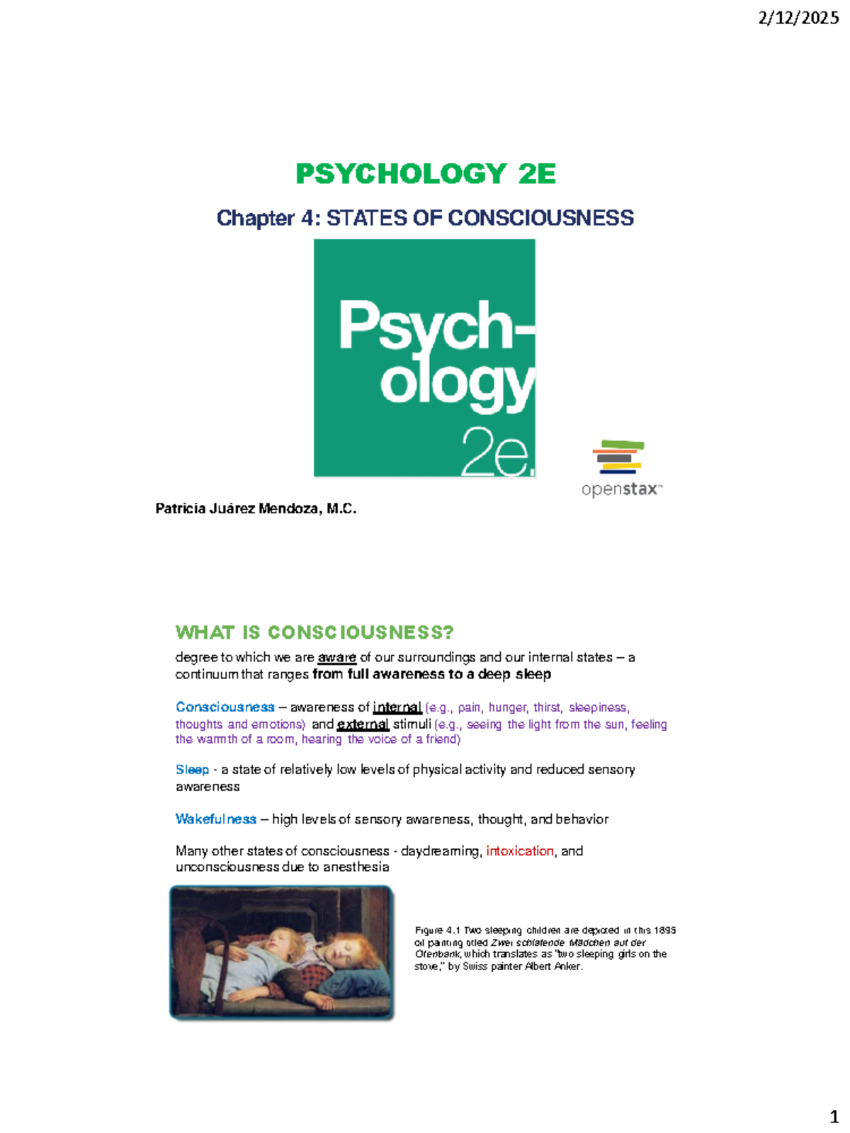 PSYCHOLOGY 2E: Understanding States of Consciousness and Drug Effects ...