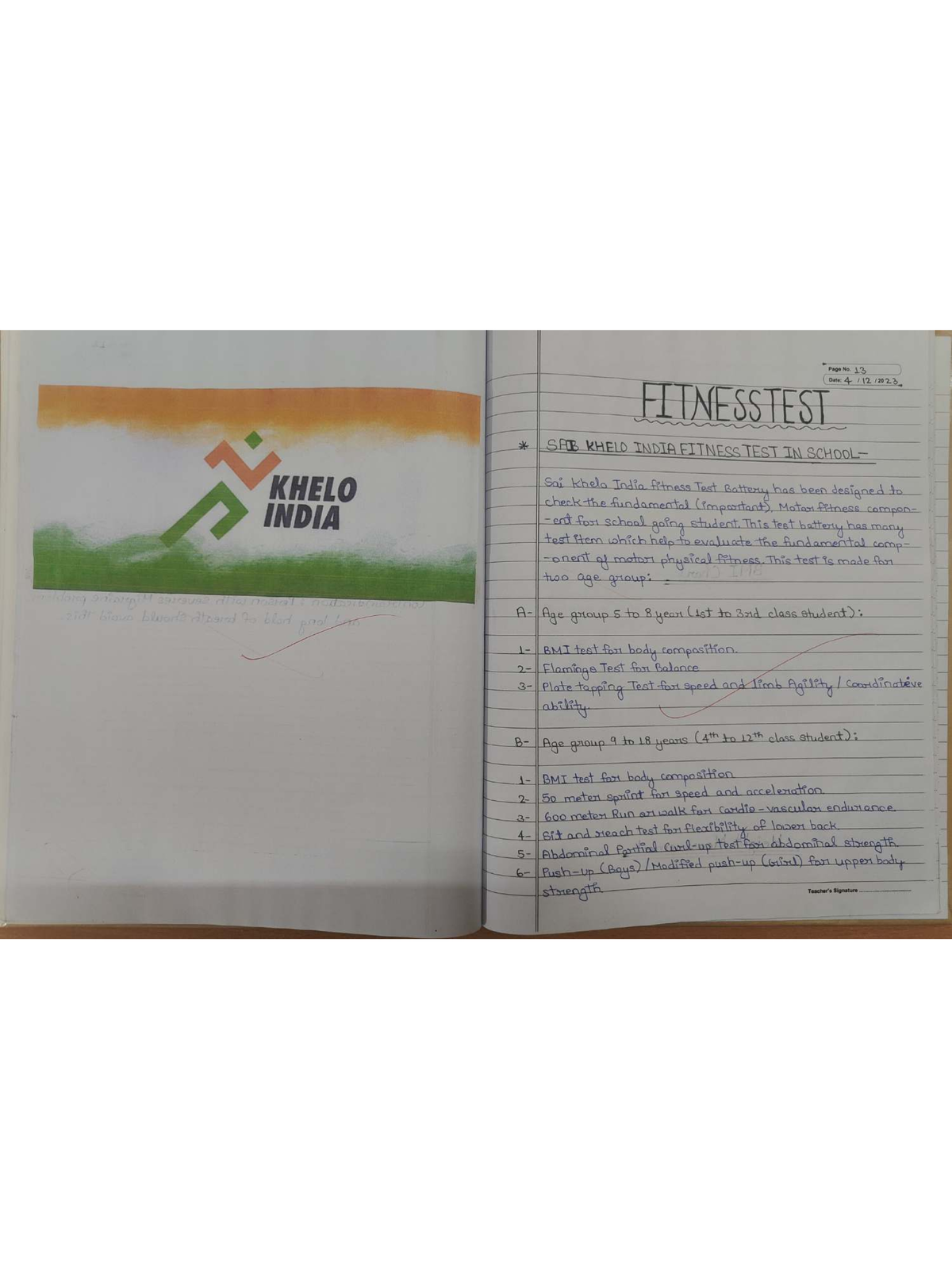 Khelo India Fitness Test Battery: Assessment for Ages 5-18 - Studocu