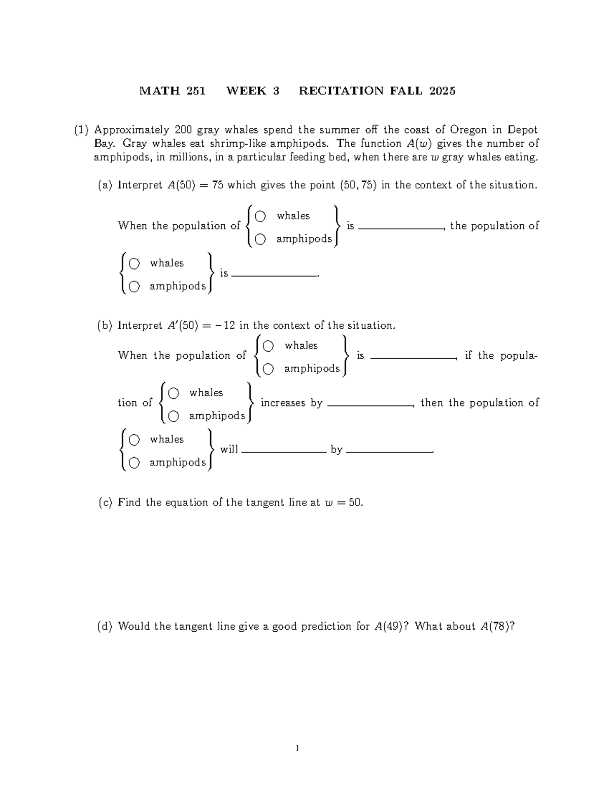 MATH 251 WEEK 3 RECITATION FALL 2025: Limits & Graphing Functions - Studocu