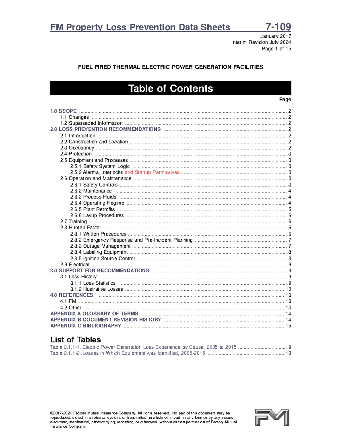 FM Property Loss Prevention Data Sheets: Fuel Fired Thermal Electric ...