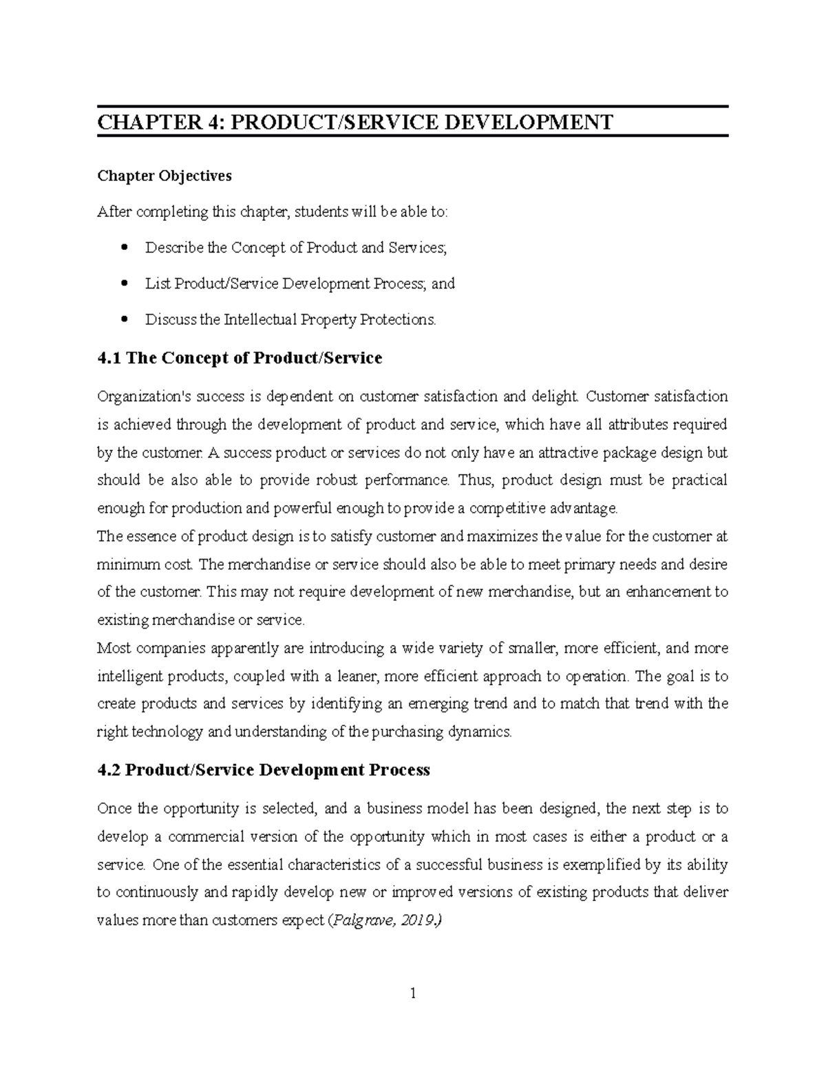 Chapter 4(1) - Product and Service Development Insights - Studocu