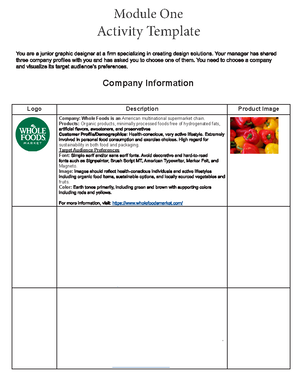 GRA 280 Module Two Activity Template - Use this template to complete the activity. Replace the ...