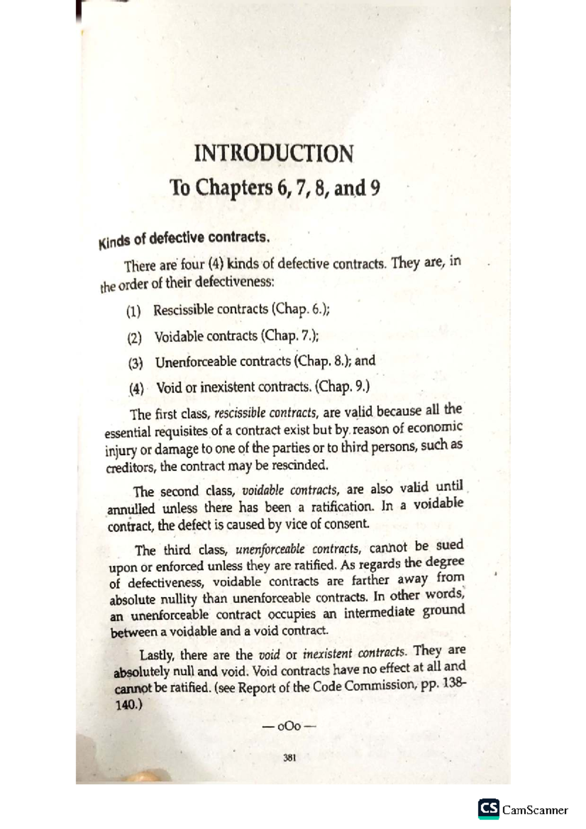 Study Guide on Defective Contracts: Rescissible, Voidable, and ...