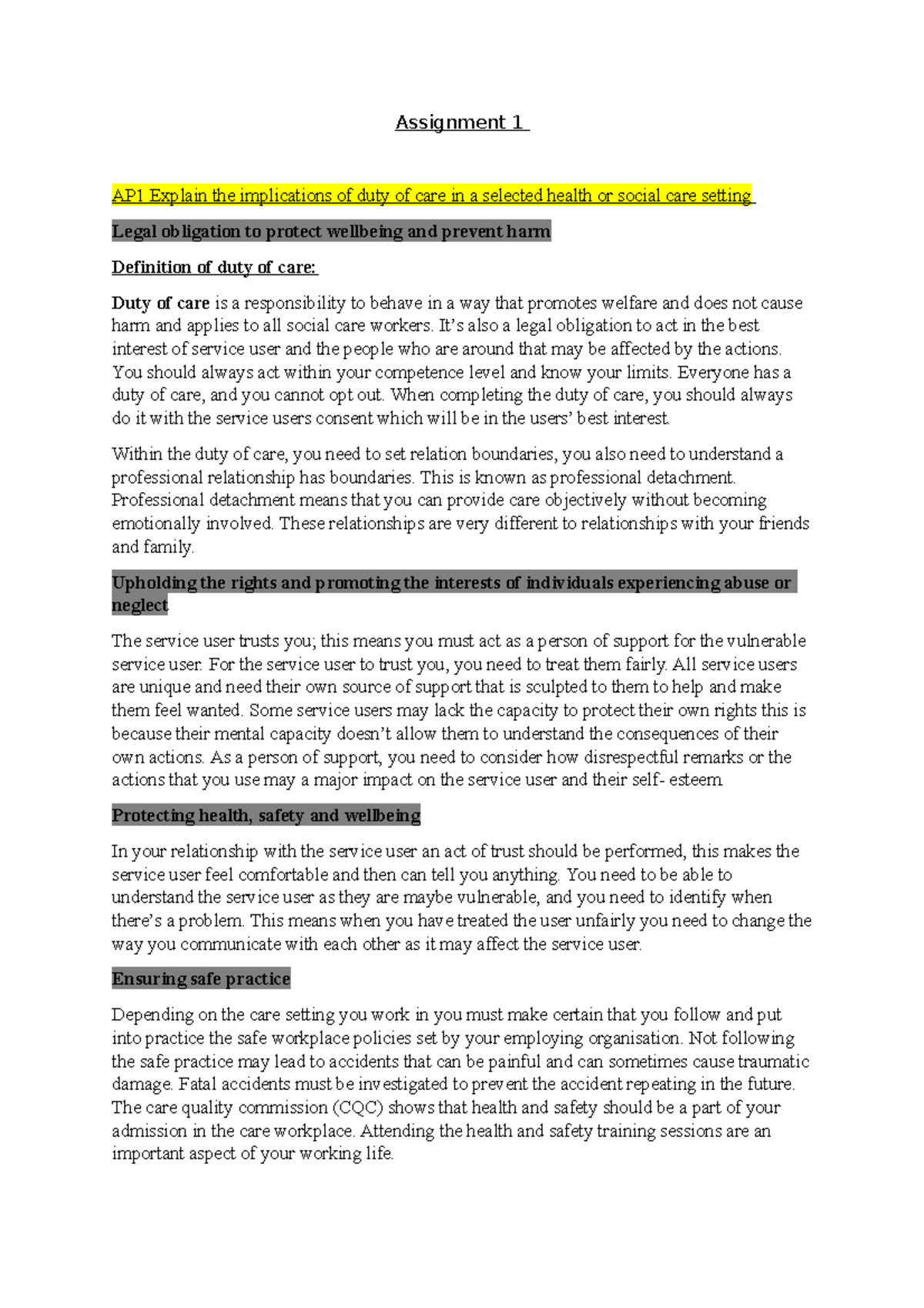 U7 Assignment 1 - Amber Nunn - Assignment 1 AP1 Explain the ...