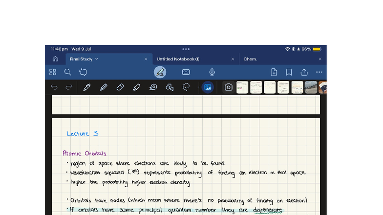 Chem. 11:46 pm Wed 9 Jul: Final Lecture Notes on Atomic Orbitals - Studocu