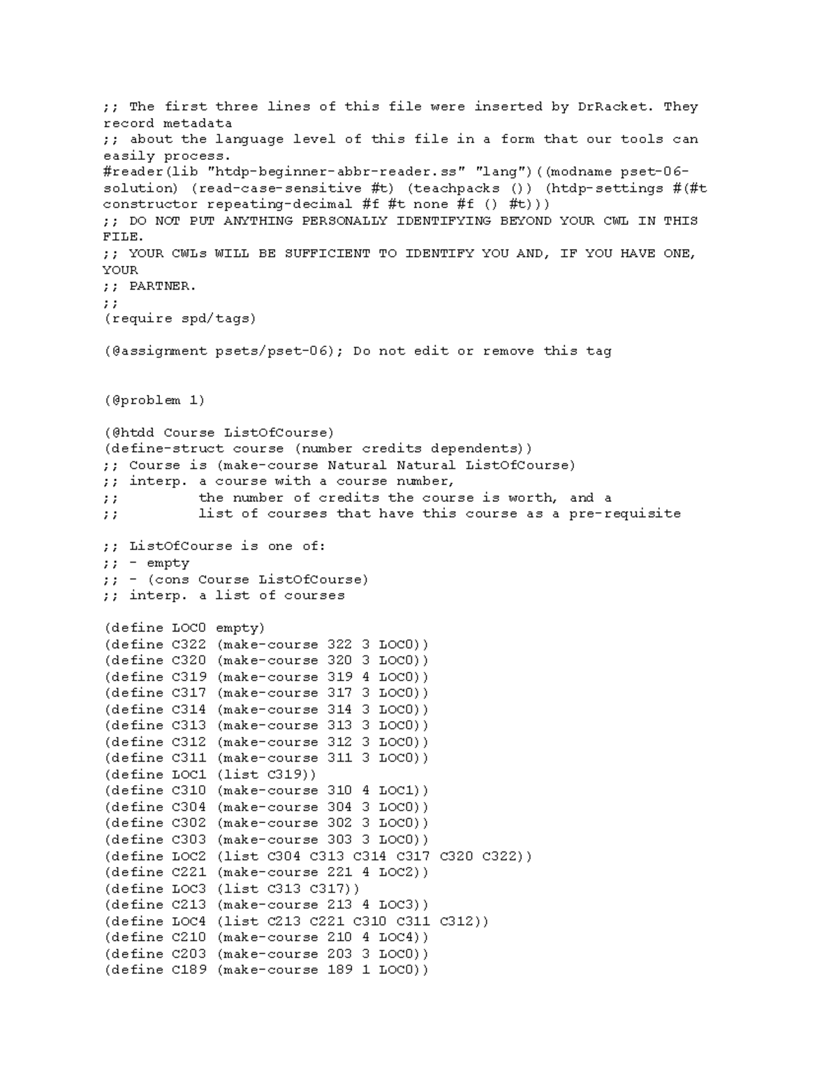 This is the solution to Problem Set 6. - CPSC 110 - UBC - Studocu