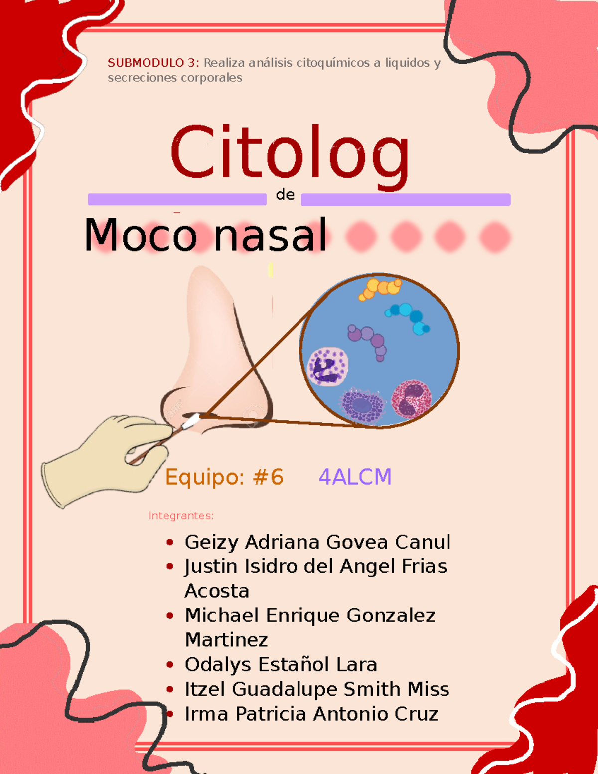Resumen de Citología de Moco Nasal - 4ALCM - Studocu