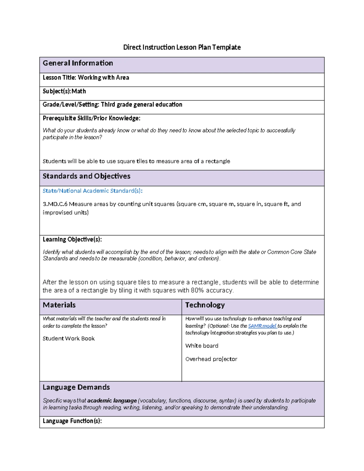 TWS TASK 3 - Instructional Strategies in Lesson Plans - Studocu