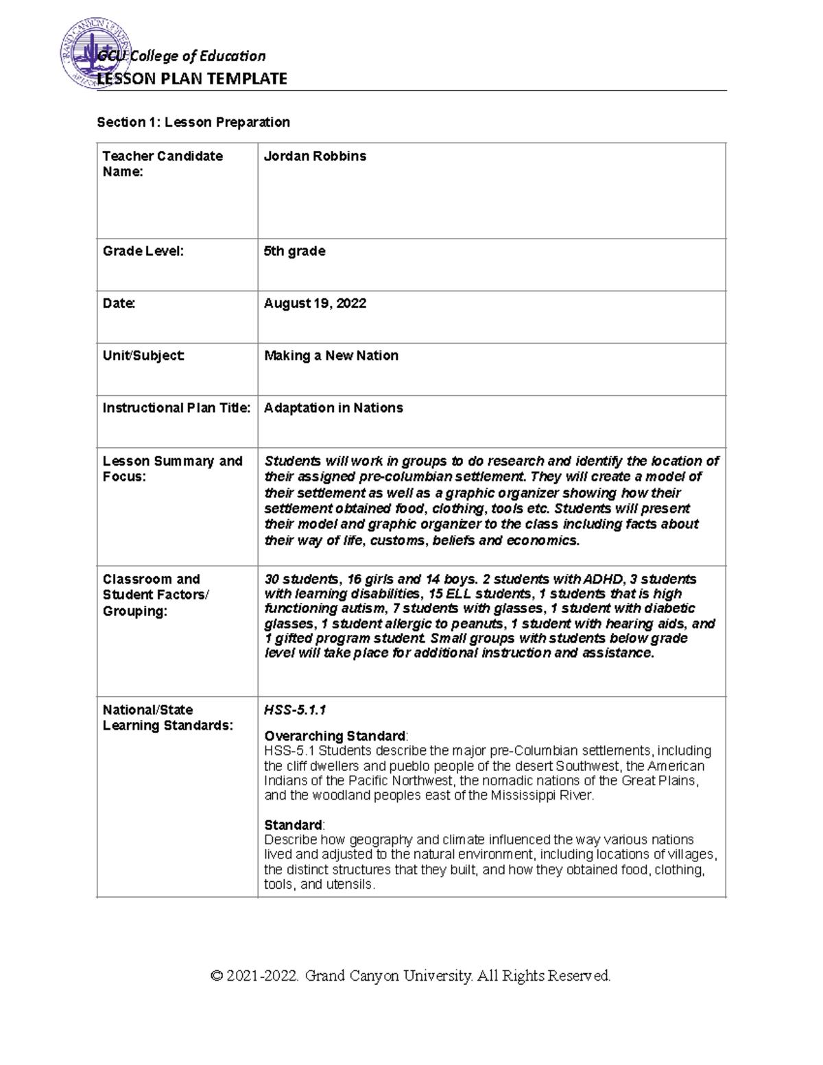 Civics: Government Lesson Plan for 5th Grade on Pre-Columbian ...