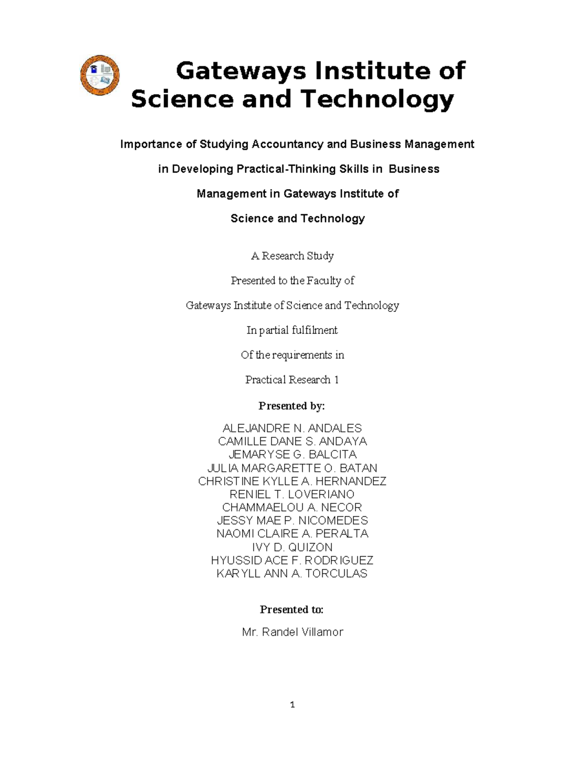 PR1: The Significance of Accountancy & Business Management in Skill ...
