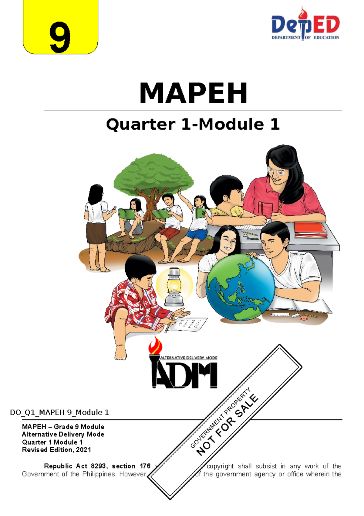 Grade 9 Mapeh 1ST Quarter Edited - MAPEH Quarter 1-Module 1 MAPEH – Grade 9 Module Alternative ...