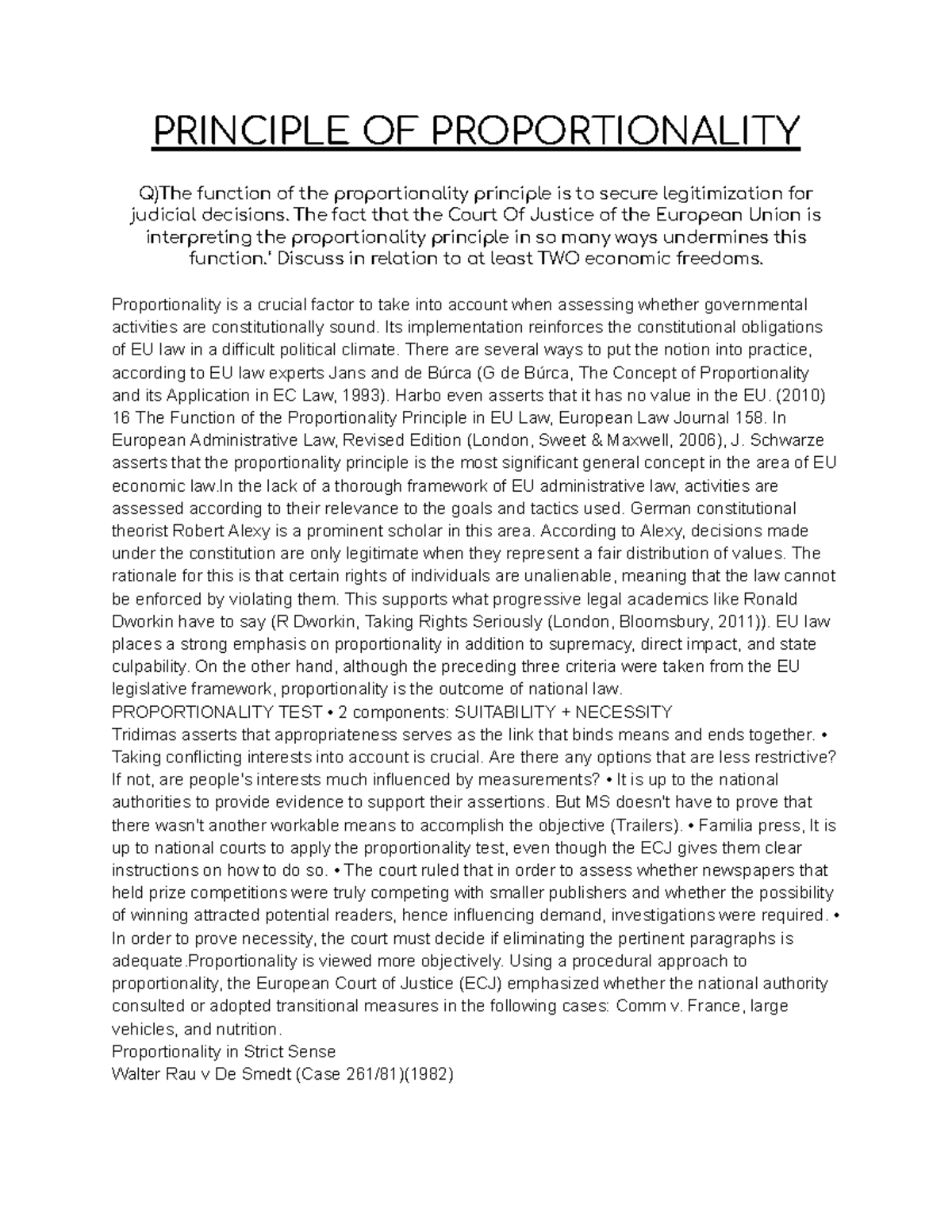Principle OF Proportionality - Google Docs - PRINCIPLE OF ...